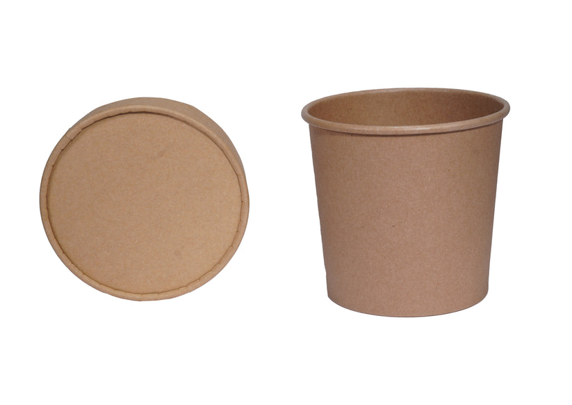 750ml Kraft Brown paper Takeaway container Food-grade with leak-resist ...